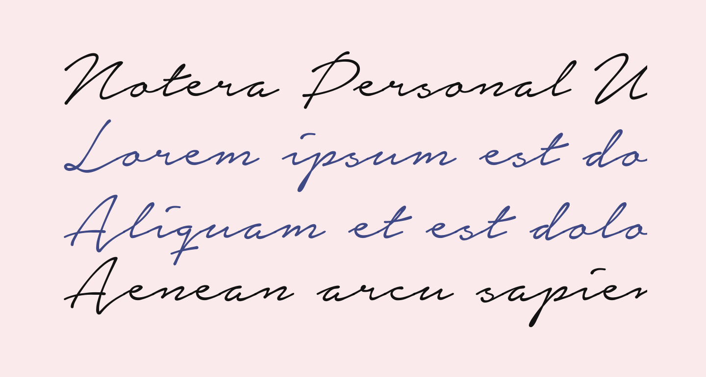 Notera Personal Use Only free Font - What Font Is