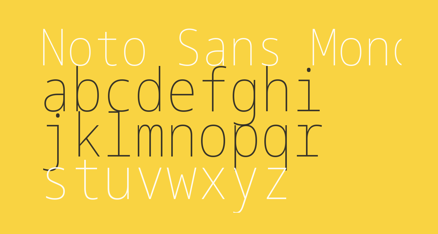 Noto Sans Mono Condensed Thin free Font - What Font Is
