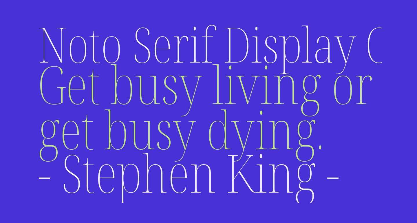 Noto Serif Display Condensed Thin free Font - What Font Is