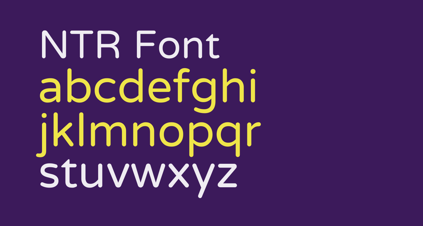 NTR free Font - What Font Is