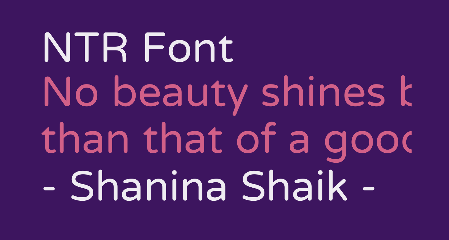 NTR free Font - What Font Is