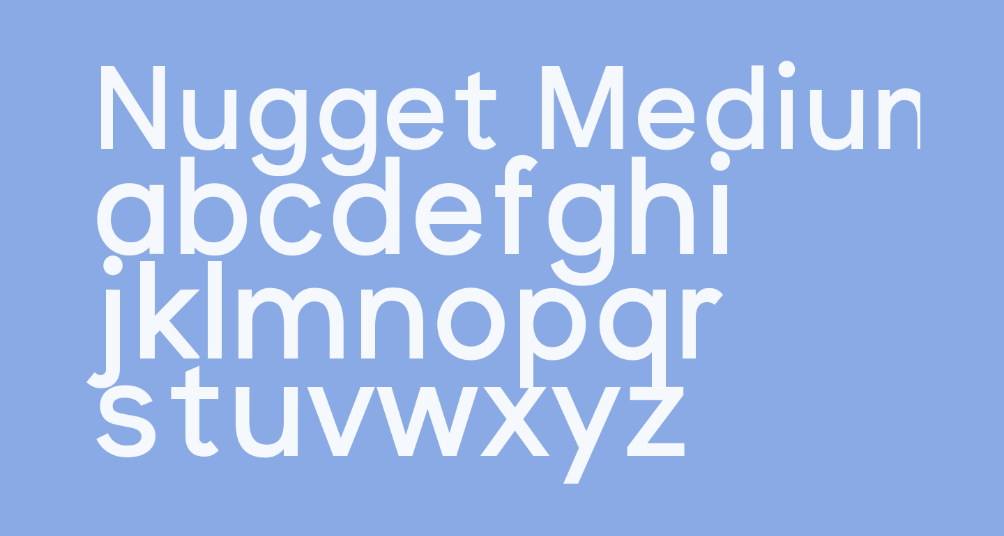 Nugget Medium free Font - What Font Is