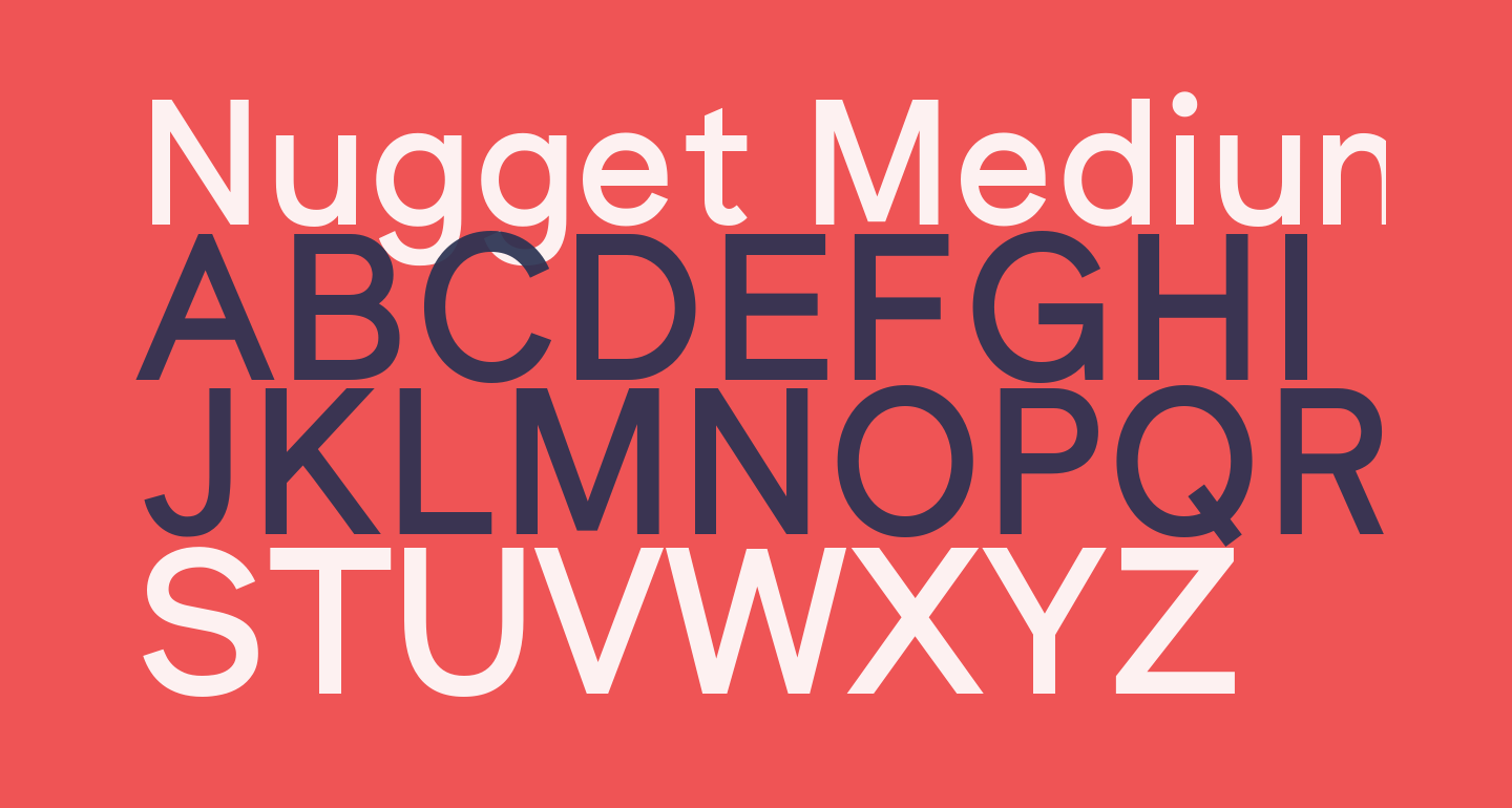 Nugget Medium free Font - What Font Is