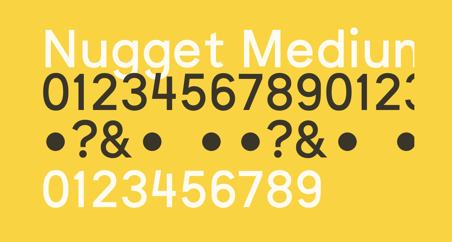 Nugget Medium free Font - What Font Is
