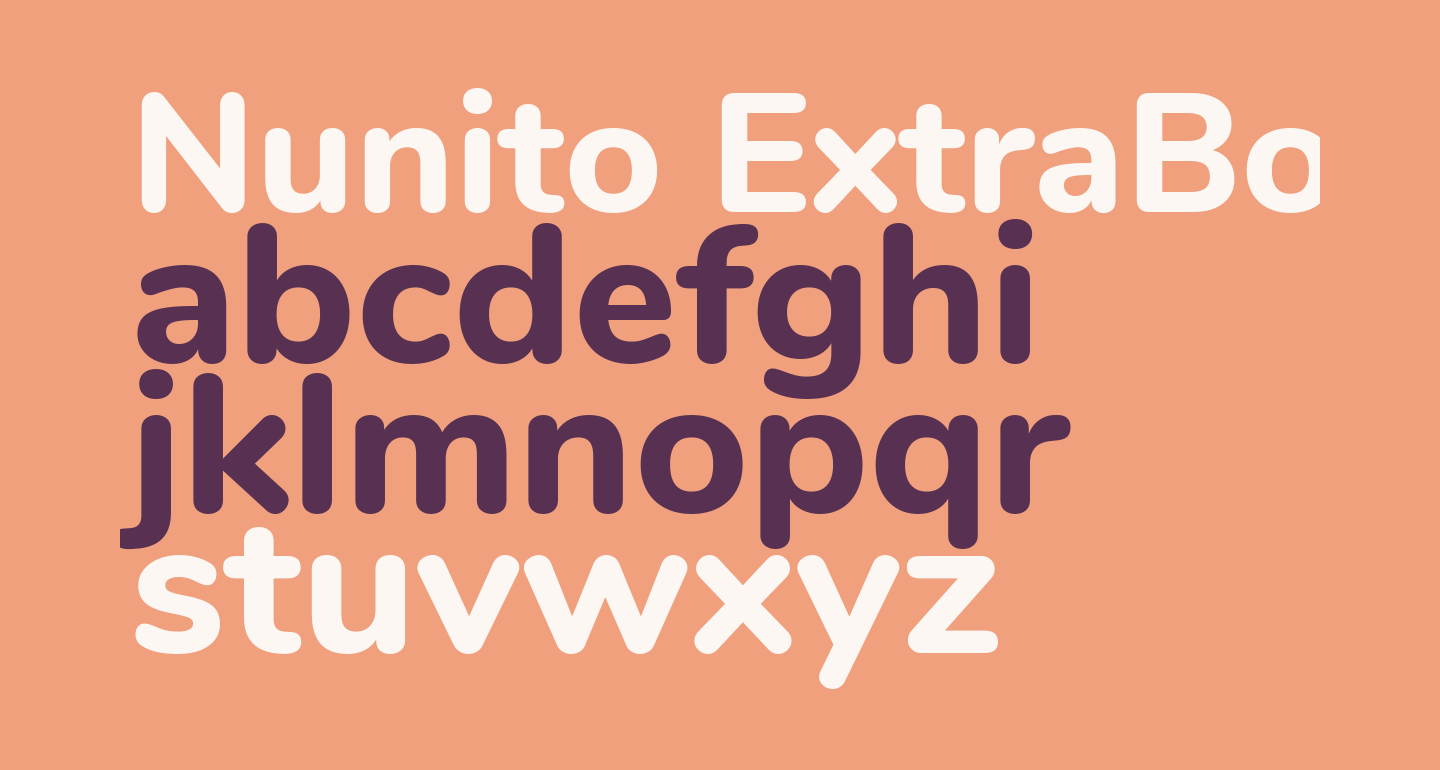 Nunito ExtraBold free Font - What Font Is