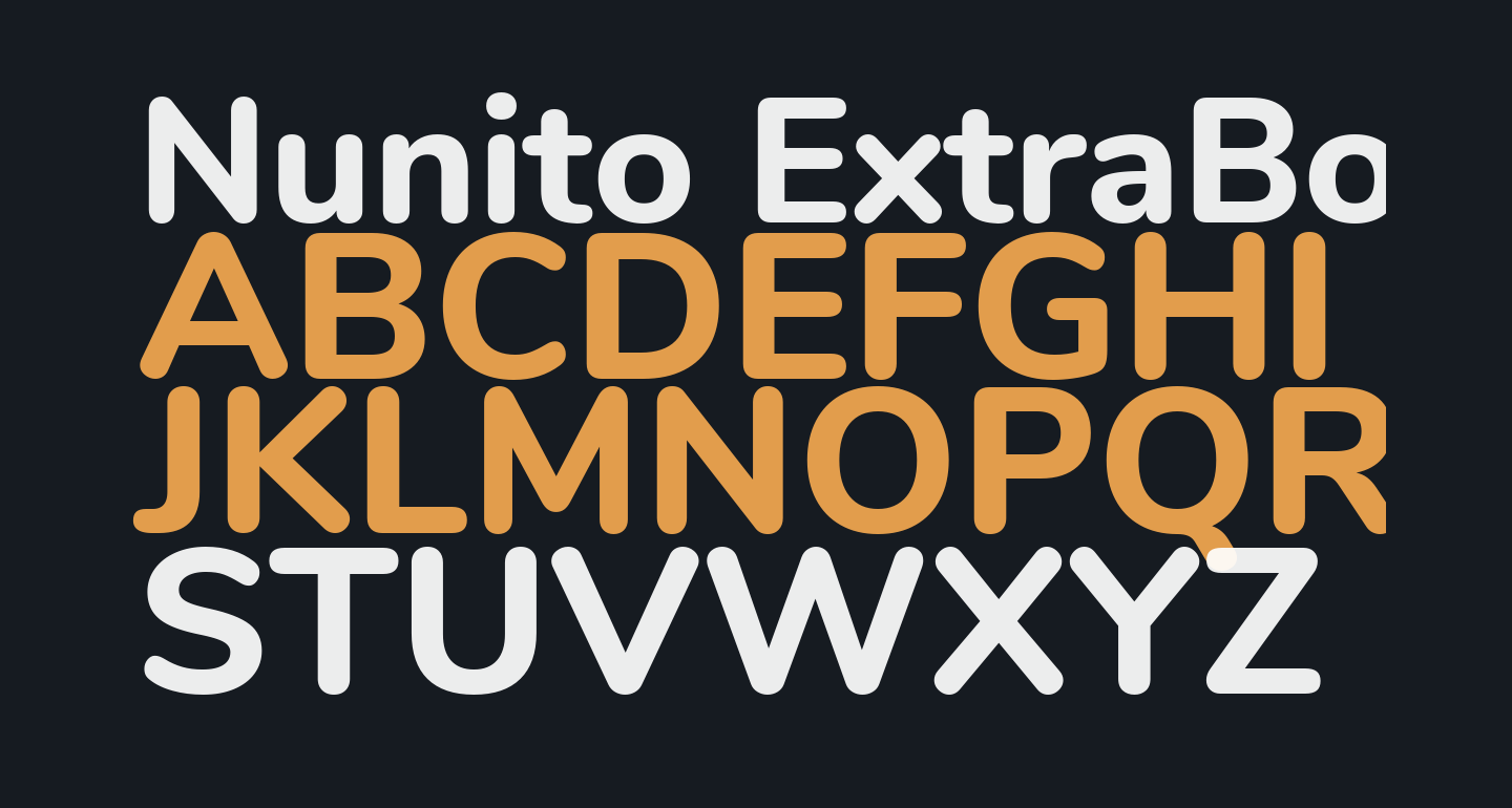 Nunito ExtraBold free Font - What Font Is