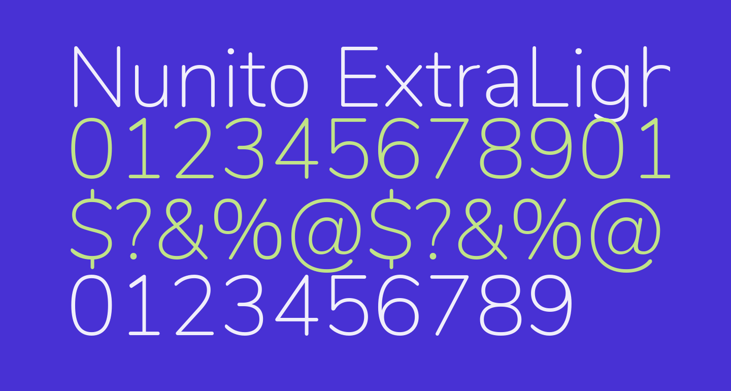 Nunito ExtraLight free Font - What Font Is