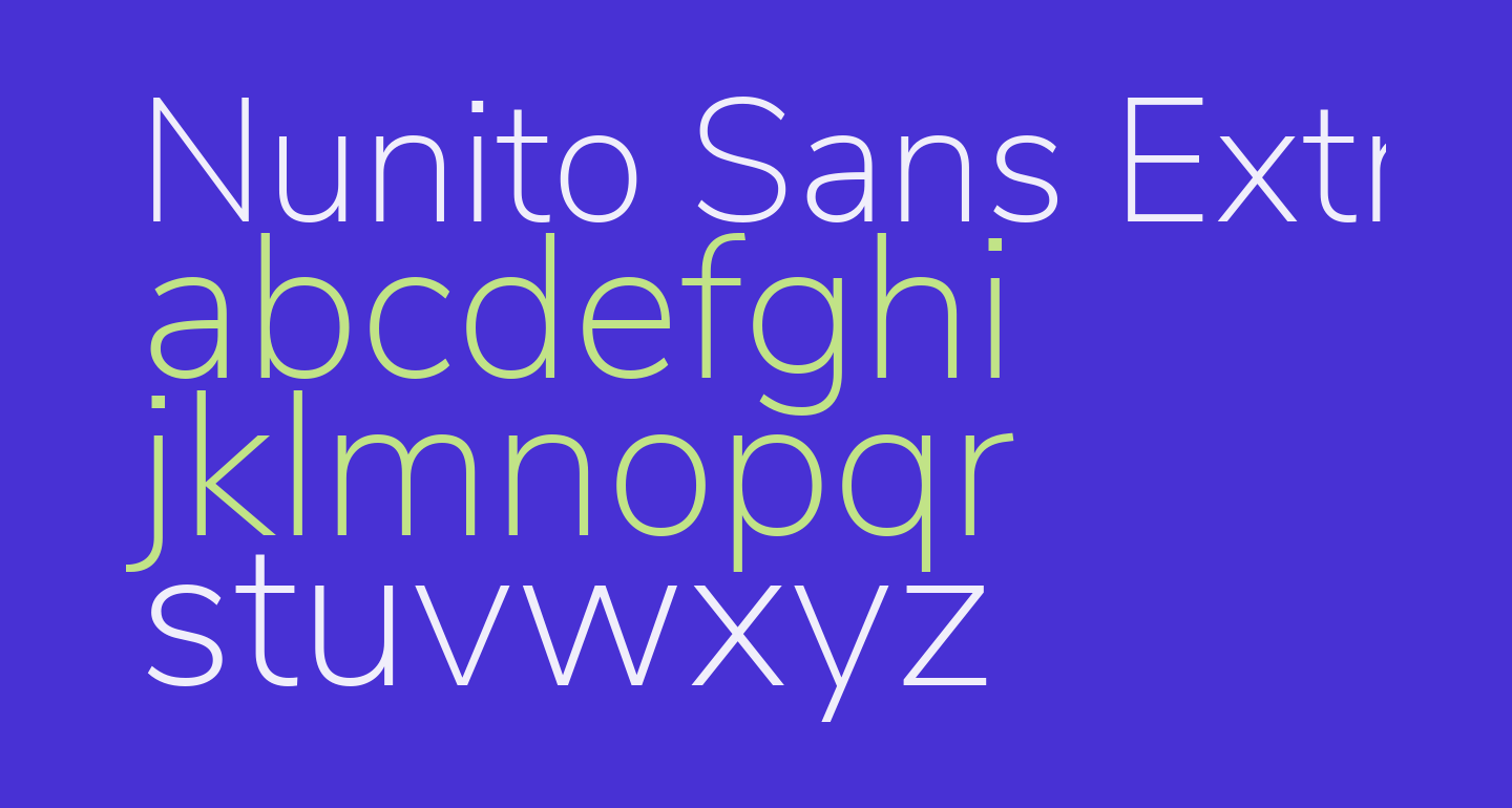 Nunito Sans ExtraLight free Font - What Font Is