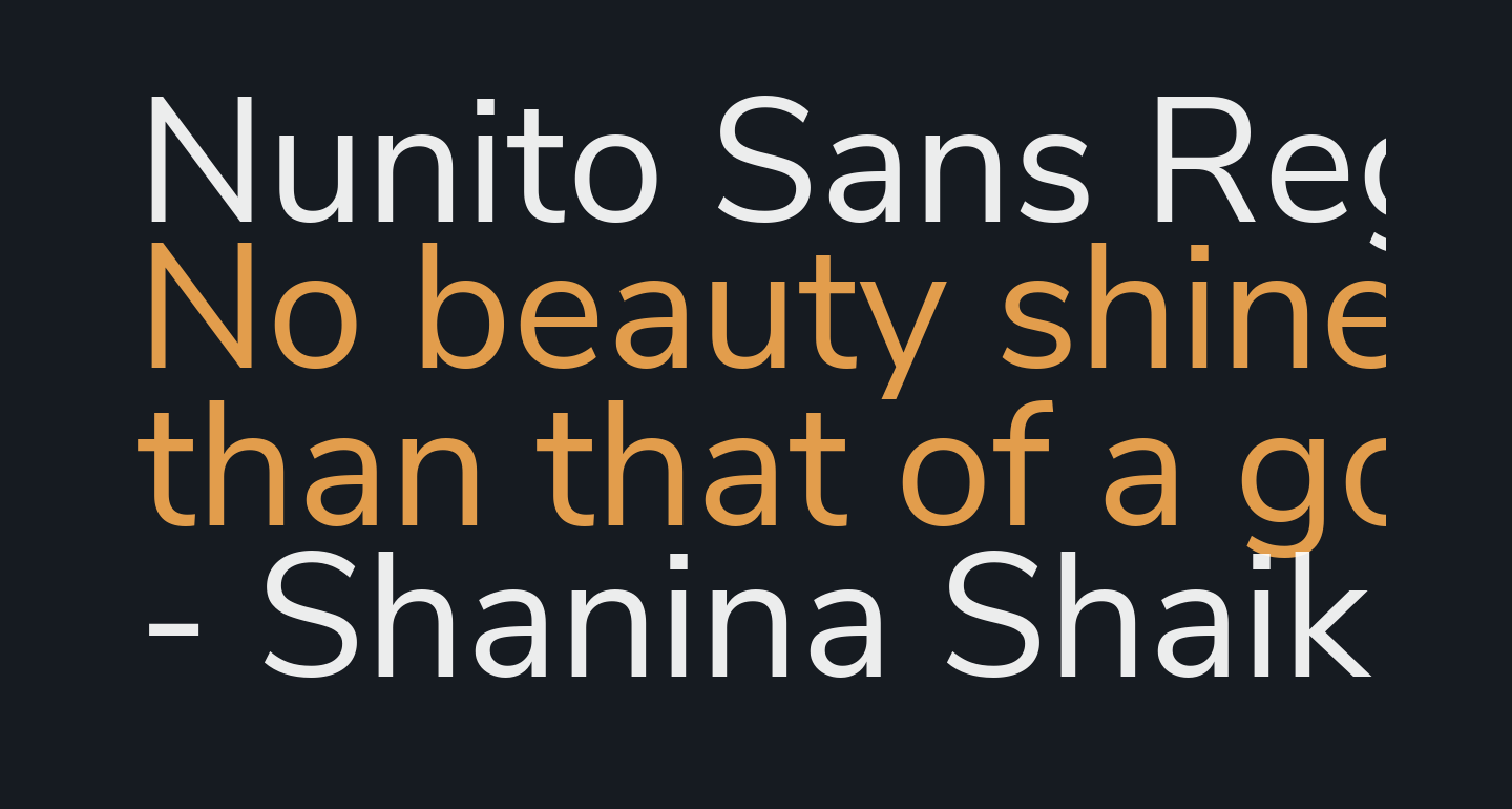 Nunito Sans Regular free Font - What Font Is