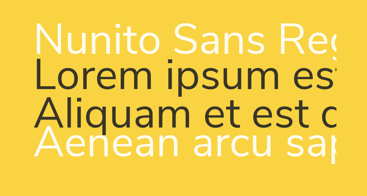 Nunito Sans Schriftart: Nunito Regular Font – TKXLD