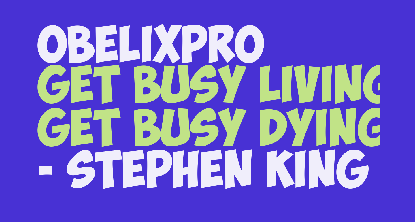 ObelixPro free Font - What Font Is