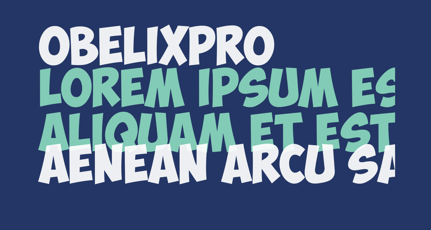 ObelixPro free Font - What Font Is