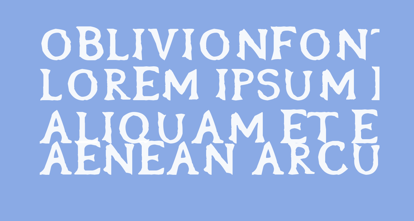 OblivionFont free Font - What Font Is