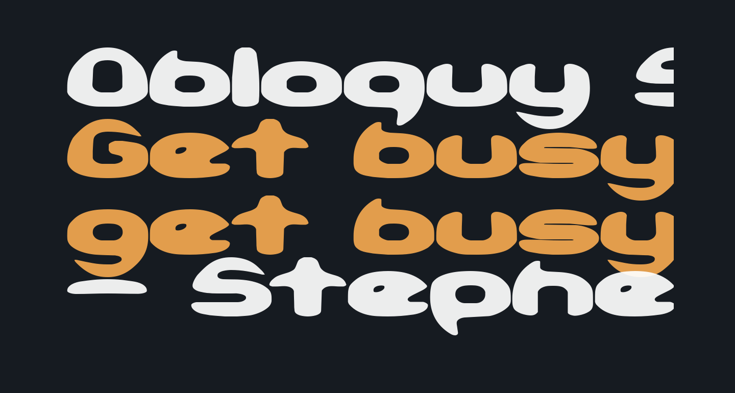 Obloquy Solid [BRK] free Font - What Font Is