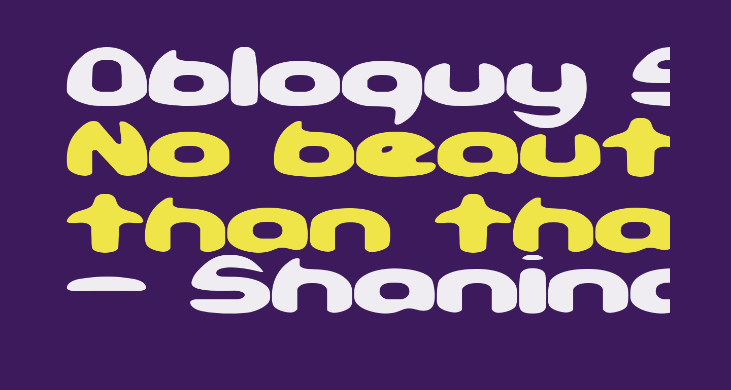 Obloquy Solid [BRK] free Font - What Font Is