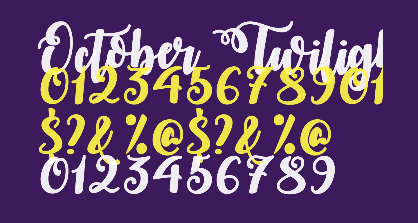 October Twilight free Font - What Font Is