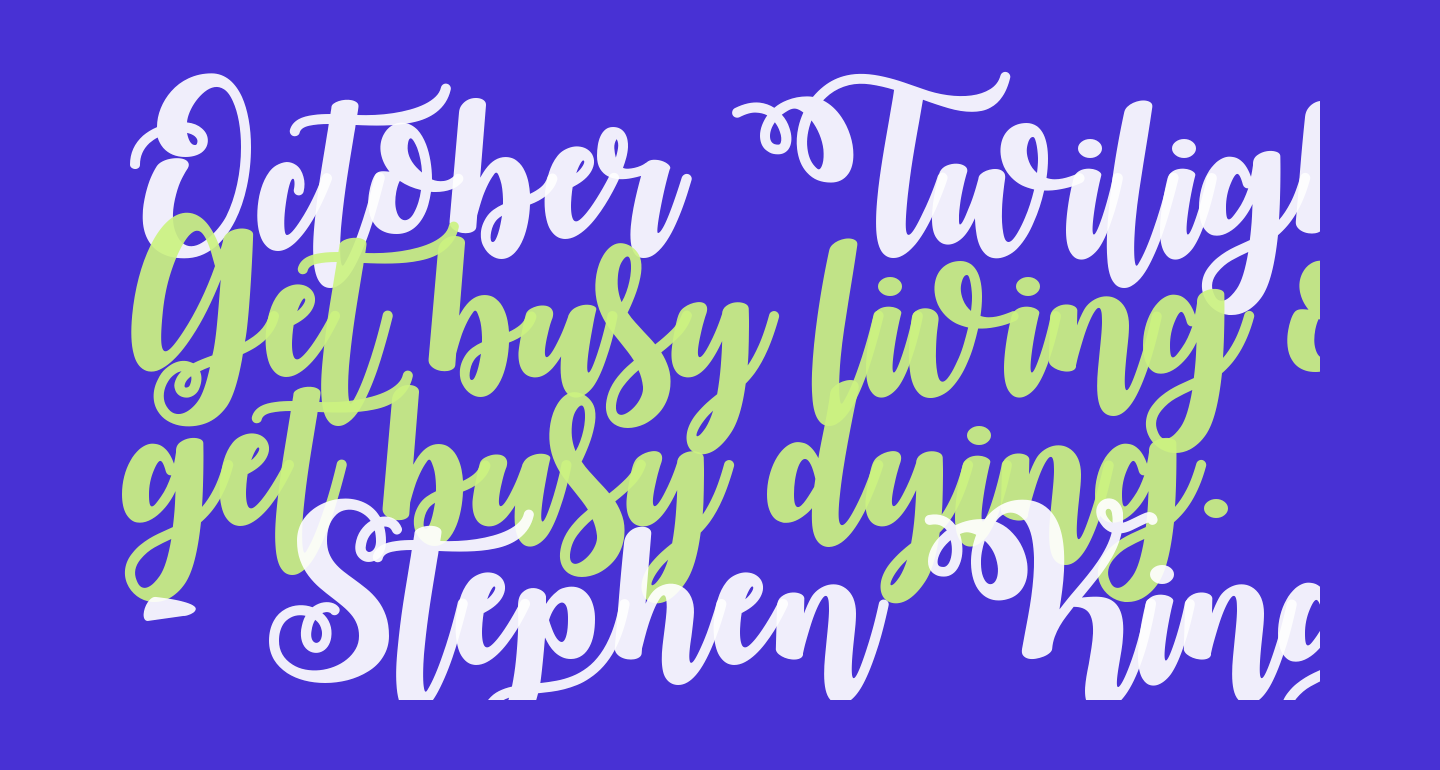 October Twilight free Font - What Font Is