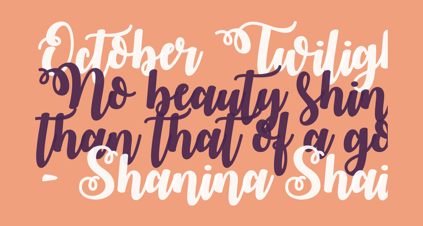 October Twilight free Font - What Font Is