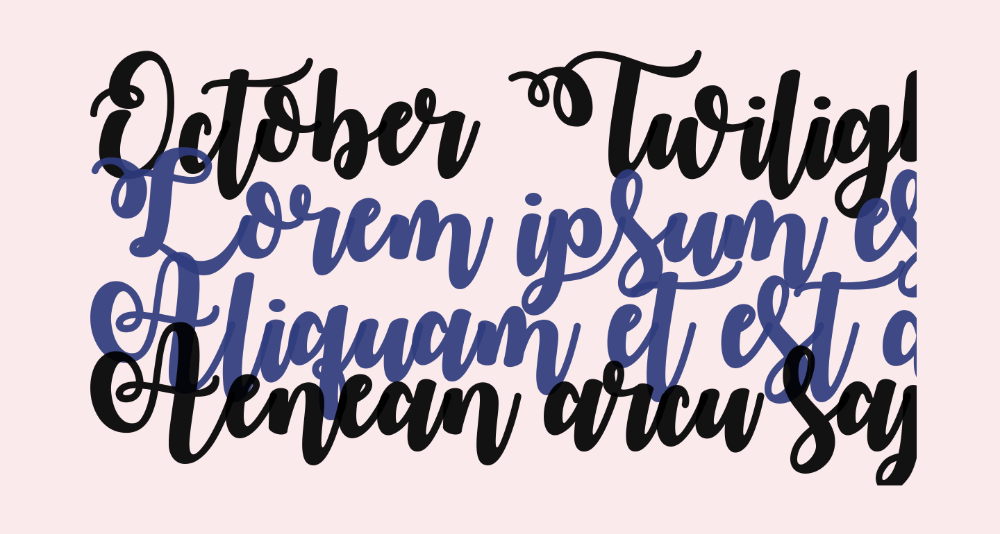 October Twilight free Font - What Font Is