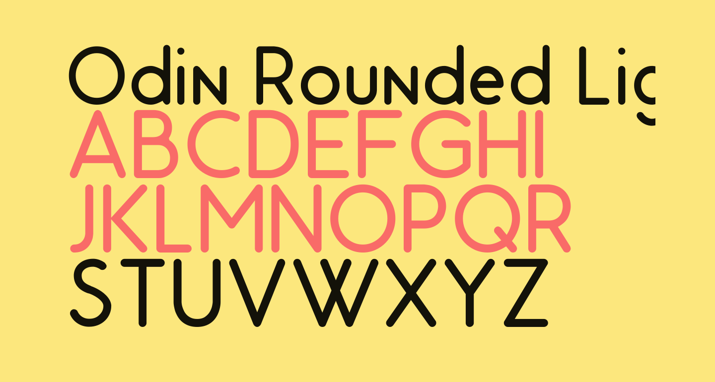 Odin Rounded Light free Font - What Font Is