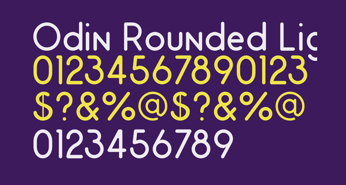 Odin Rounded Light free Font - What Font Is