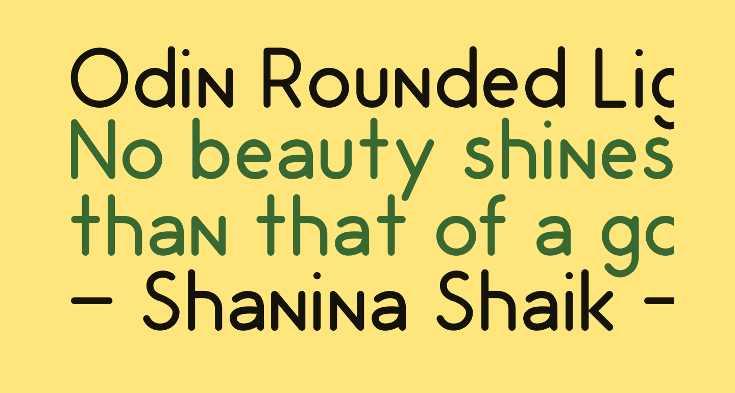 Odin Rounded Light free Font - What Font Is