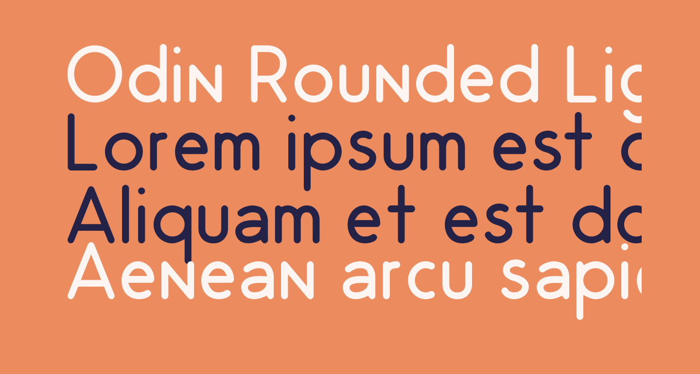 Odin Rounded Light free Font - What Font Is