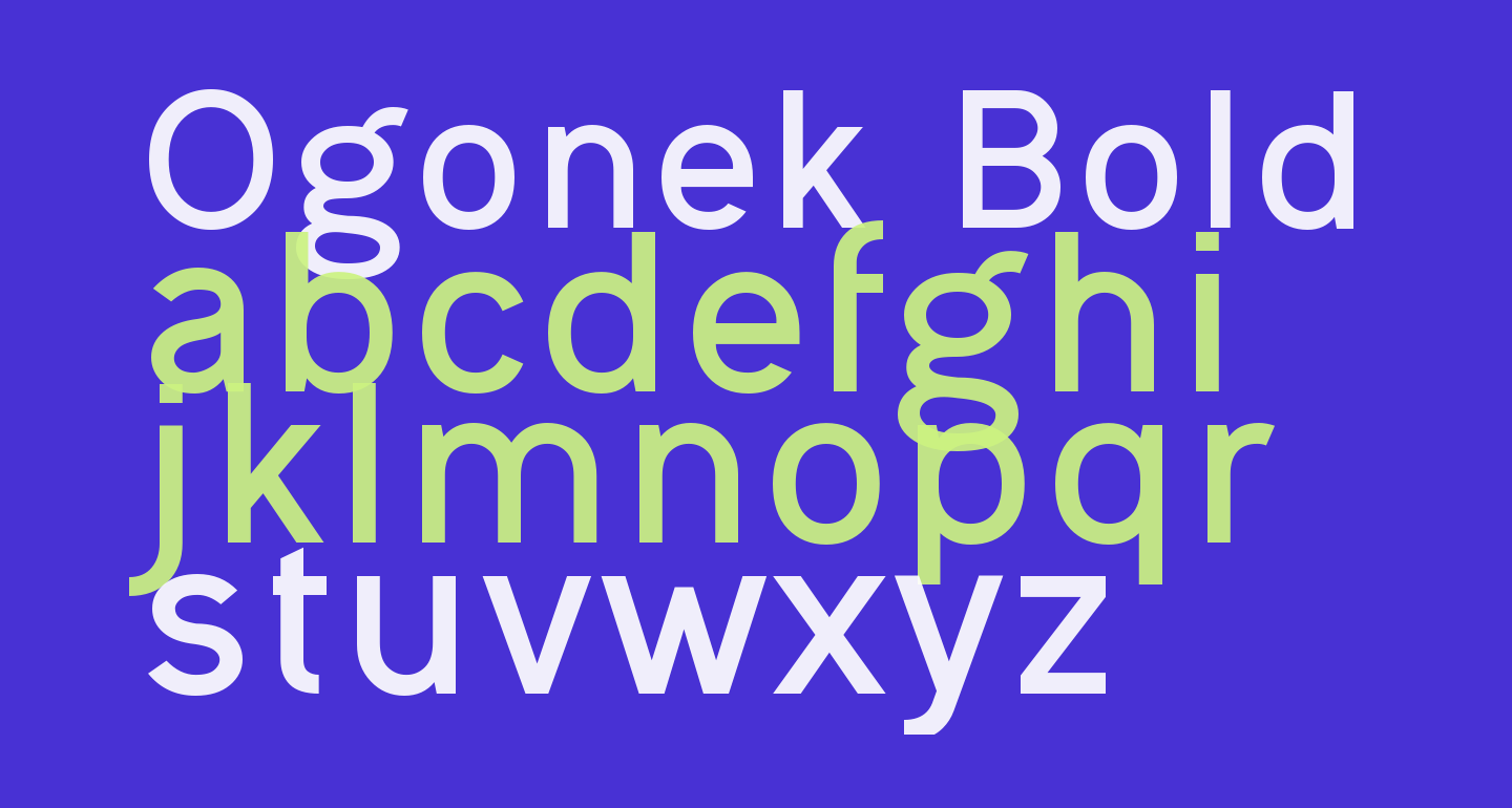 Ogonek Bold free Font - What Font Is