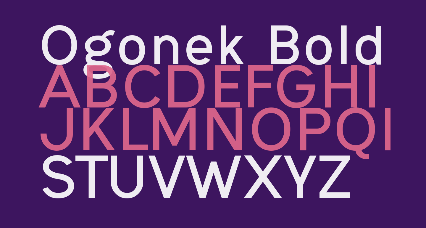 Ogonek Bold free Font - What Font Is