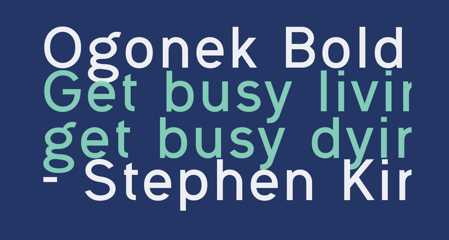 Ogonek Bold free Font - What Font Is