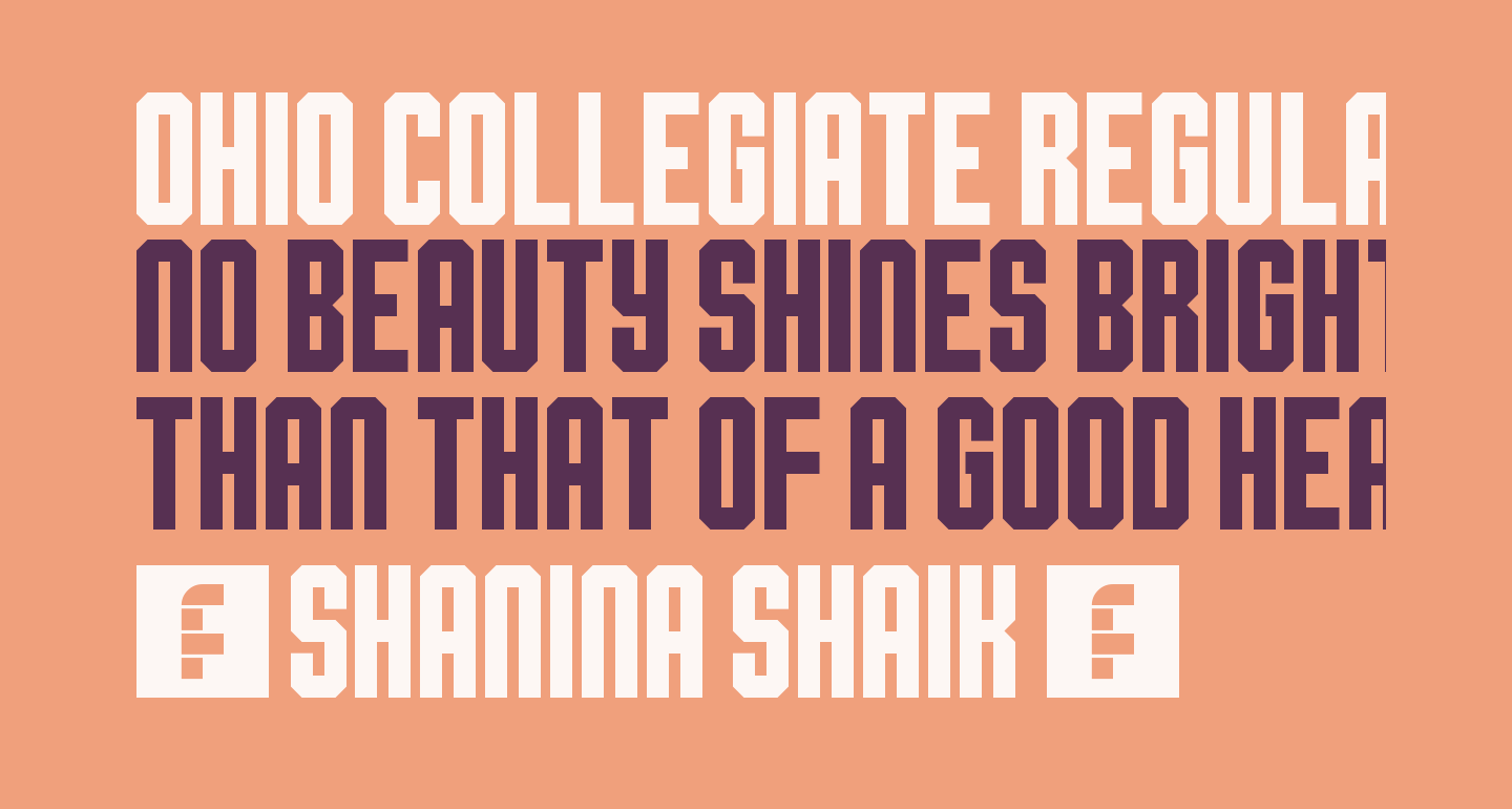 Ohio Collegiate Regular free Font - What Font Is