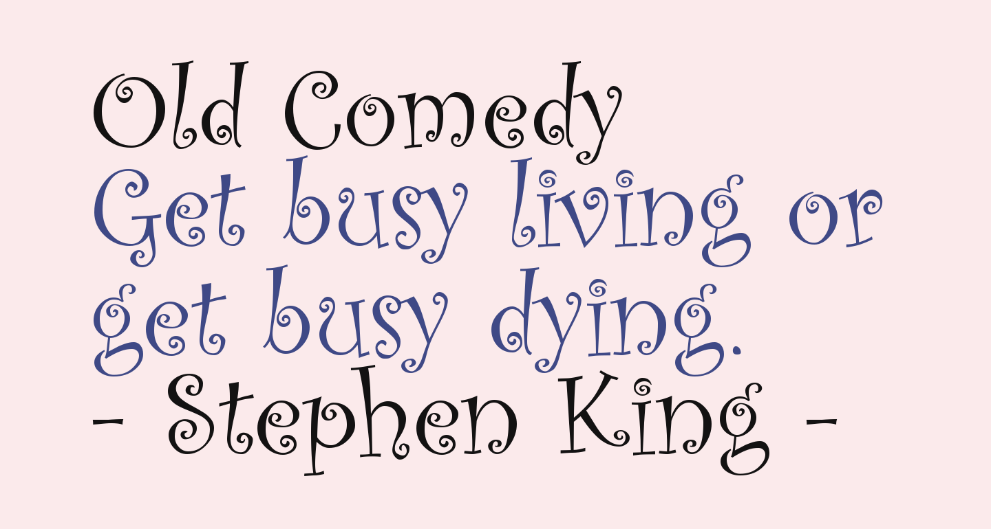 Old Comedy free Font - What Font Is