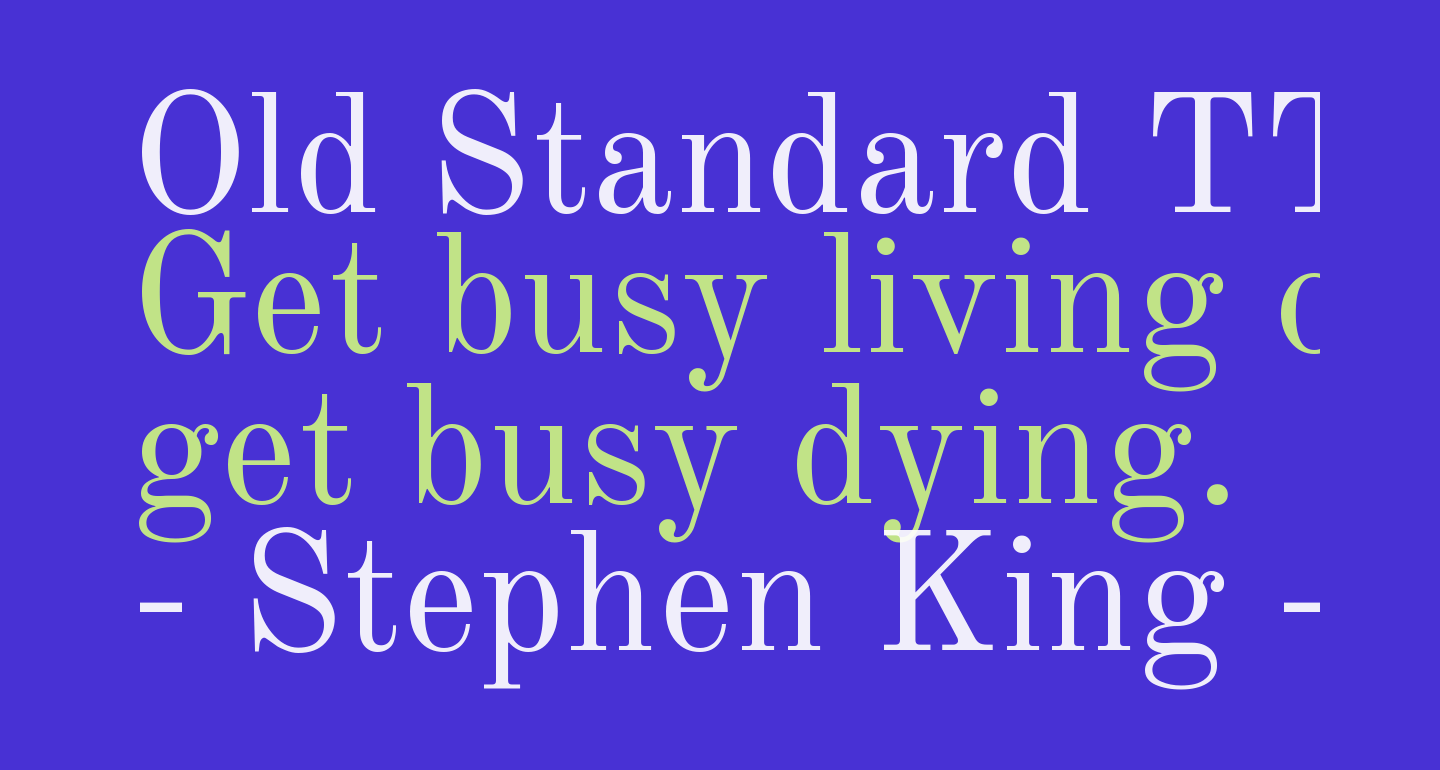 Old Standard TT Regular free Font - What Font Is