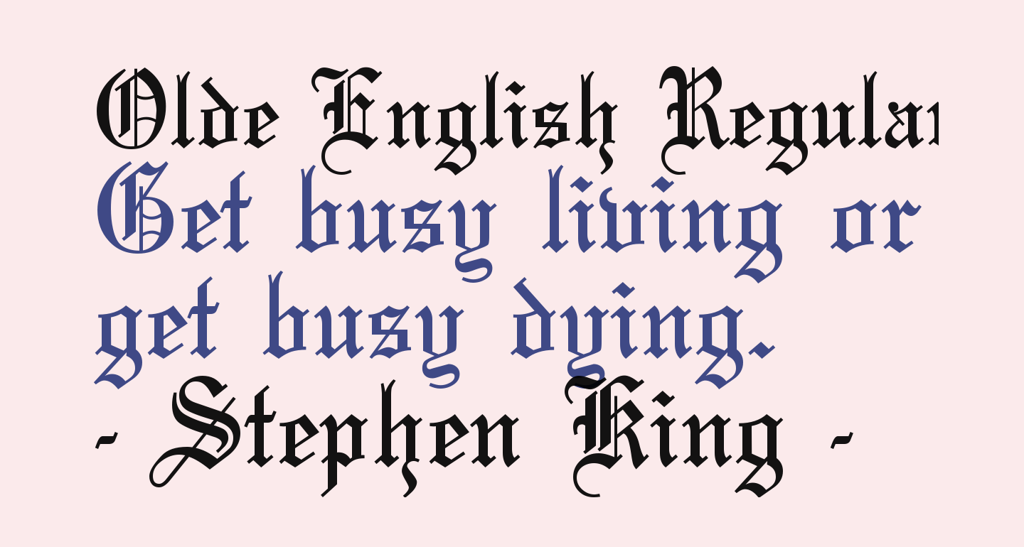 Olde English Regular free Font - What Font Is
