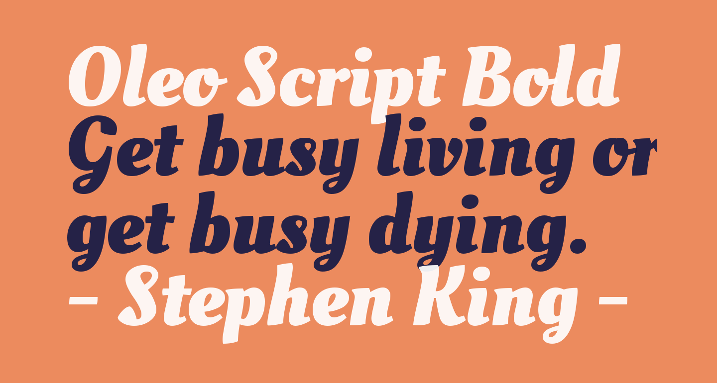 Oleo Script Bold free Font - What Font Is