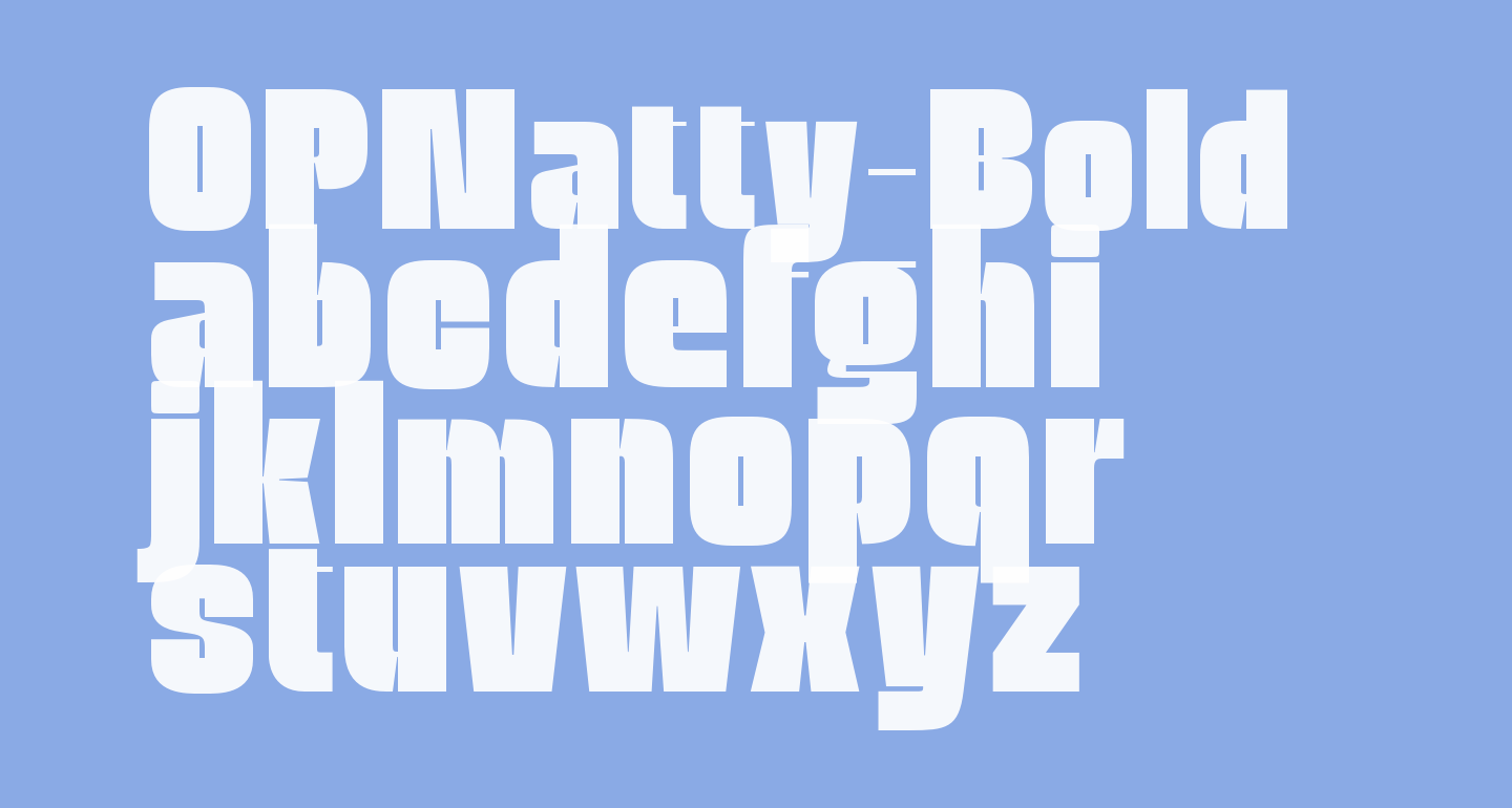 OPNatty-Bold free Font - What Font Is