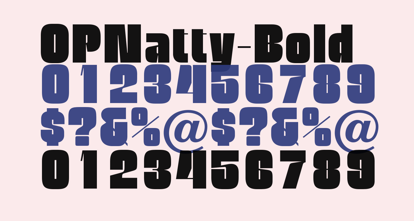 OPNatty-Bold free Font - What Font Is
