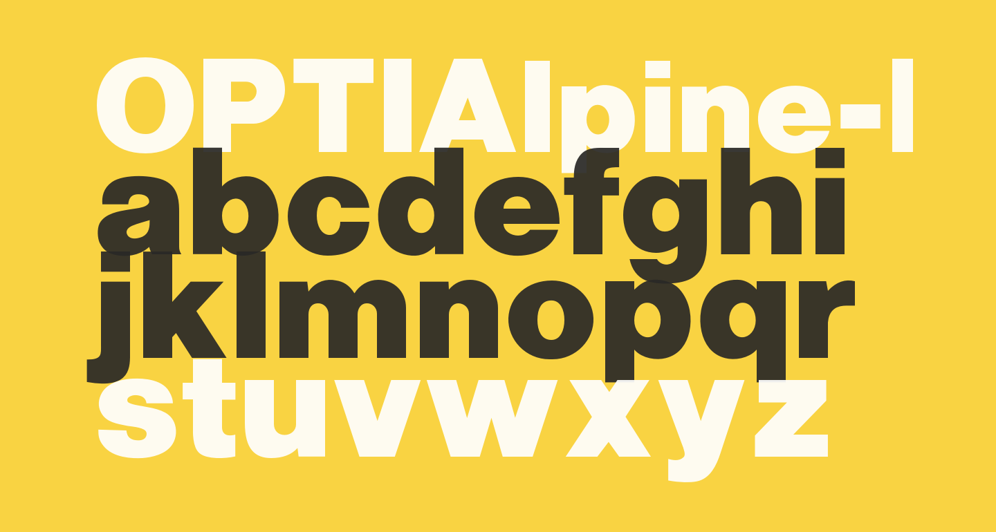 OPTIAlpine-Bold free Font - What Font Is
