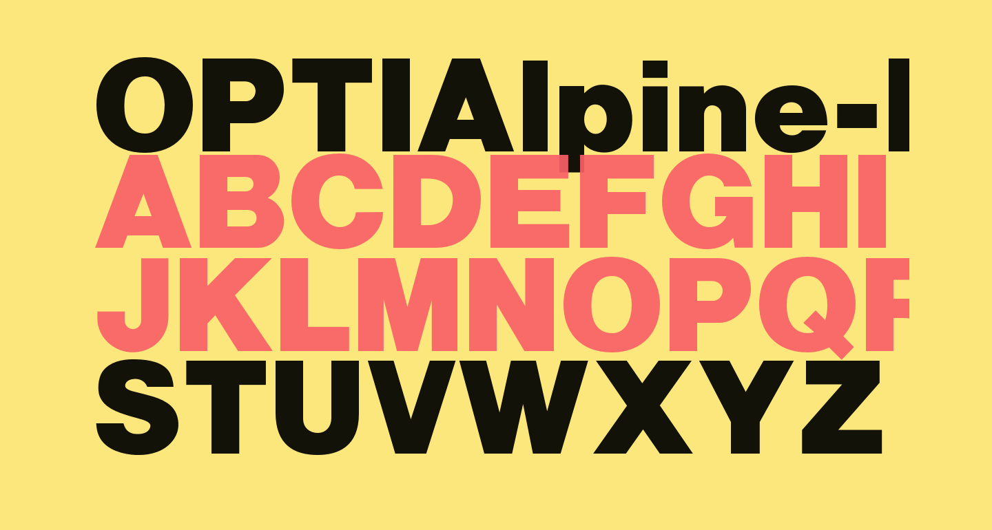 OPTIAlpine-Bold free Font - What Font Is