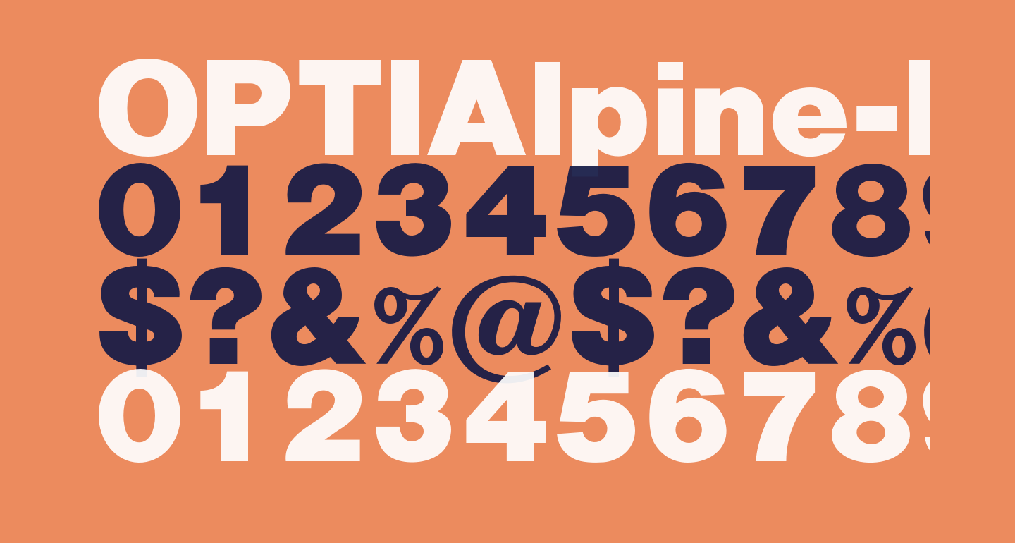 OPTIAlpine-Bold free Font - What Font Is