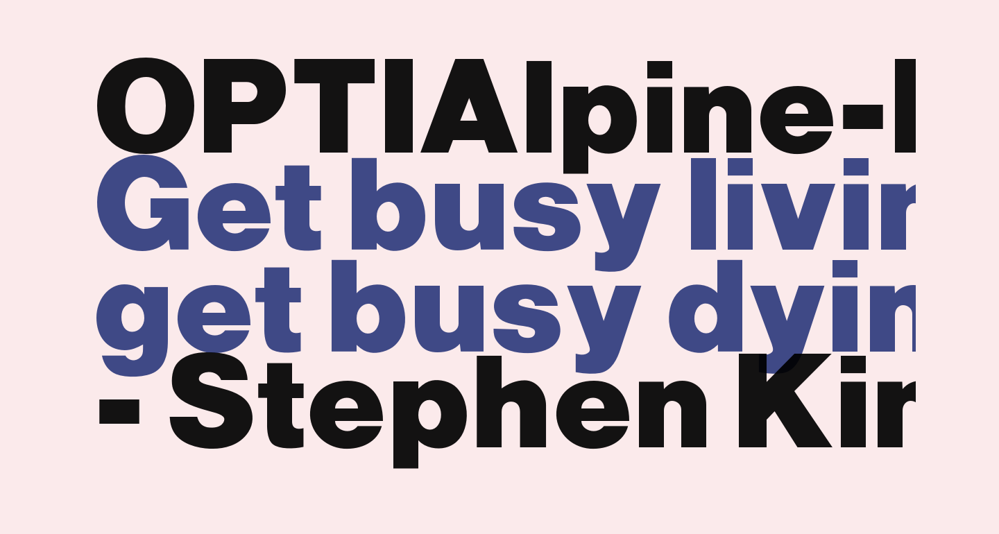 OPTIAlpine-Bold free Font - What Font Is