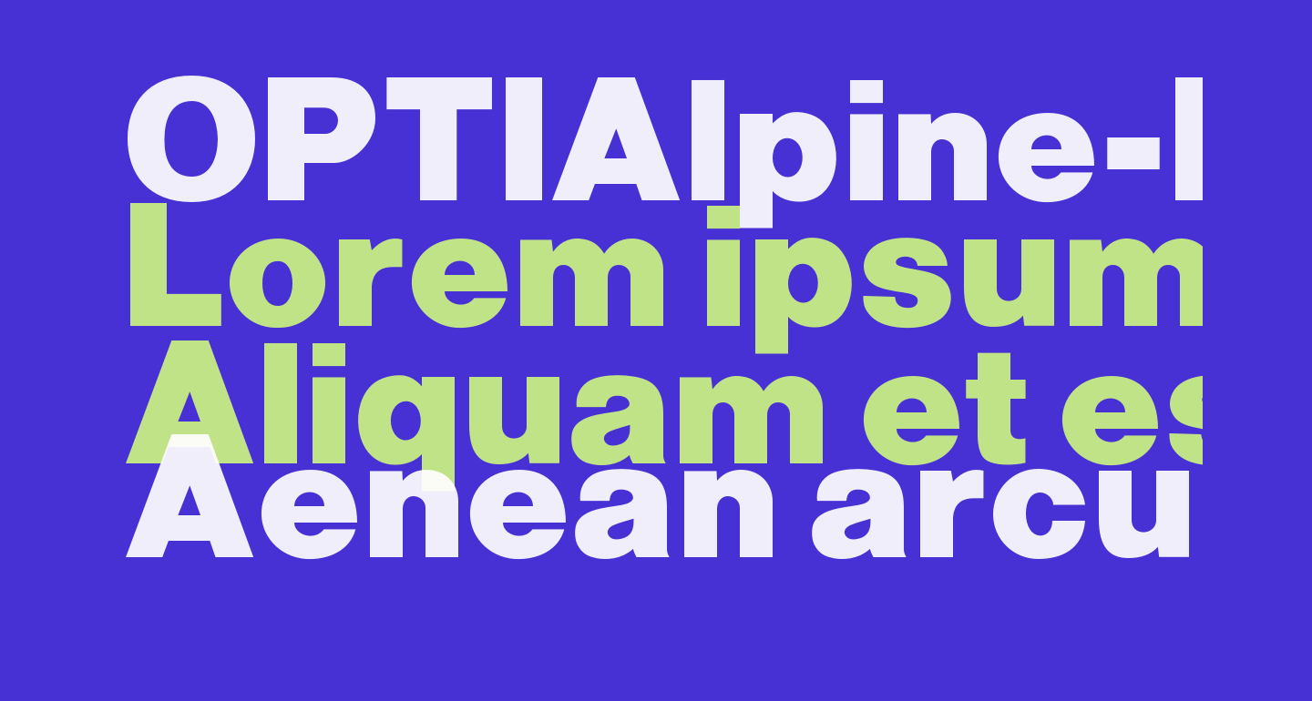 OPTIAlpine-Bold free Font - What Font Is