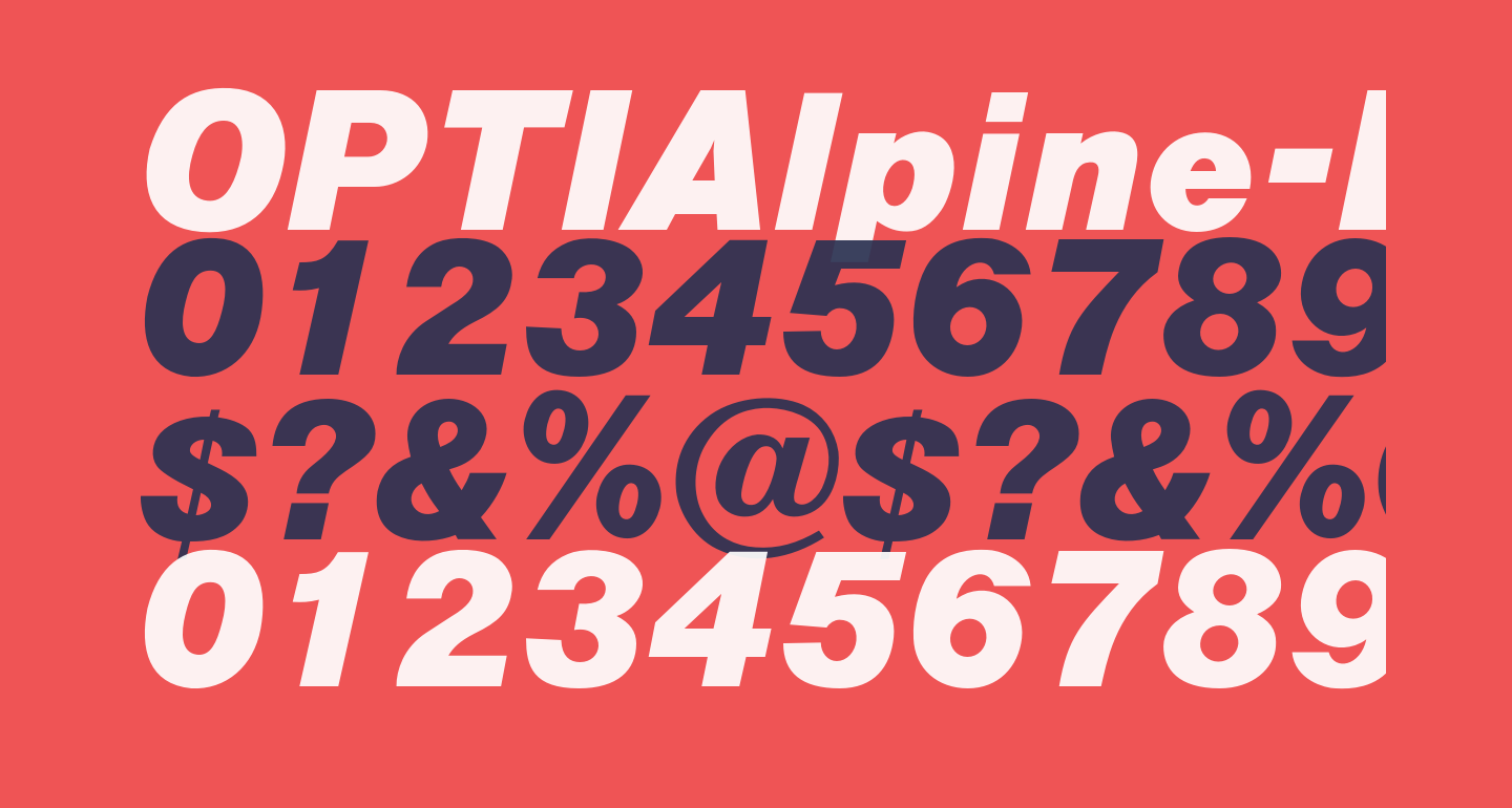 OPTIAlpine-BoldItalic free Font - What Font Is