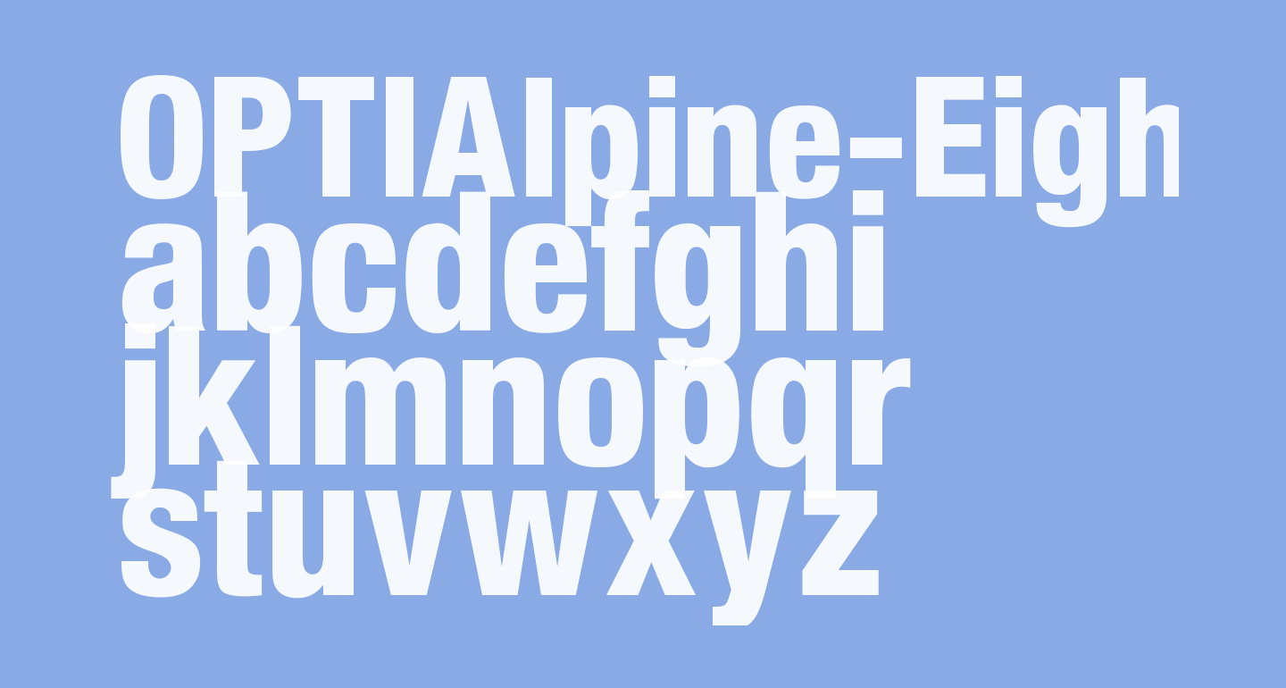 OPTIAlpine-EightySeven free Font - What Font Is