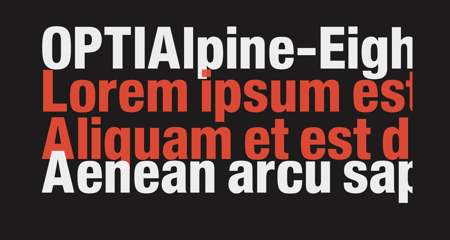 OPTIAlpine-EightySeven free Font - What Font Is