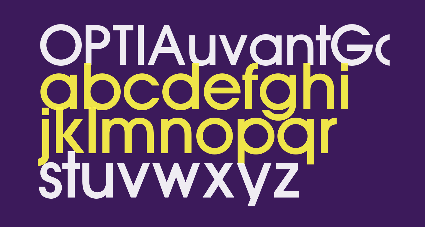 OPTIAuvantGothic-Medium free Font - What Font Is