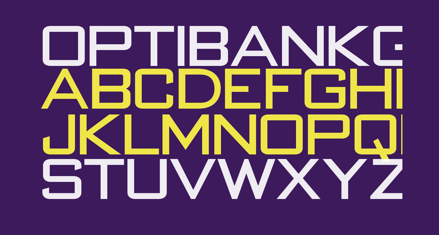 OPTIBankGothic-Medium free Font - What Font Is