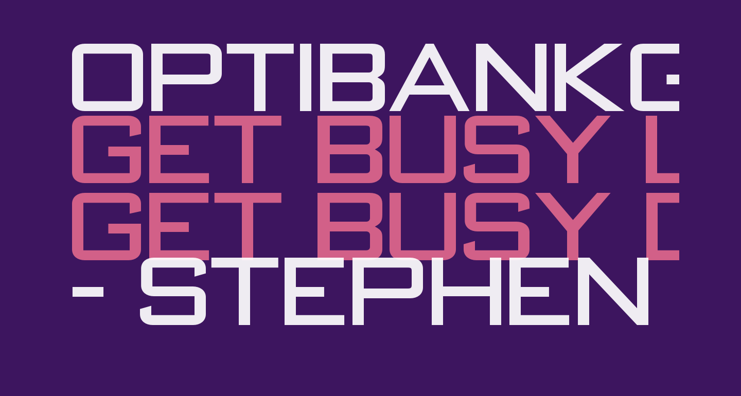 OPTIBankGothic-Medium free Font - What Font Is