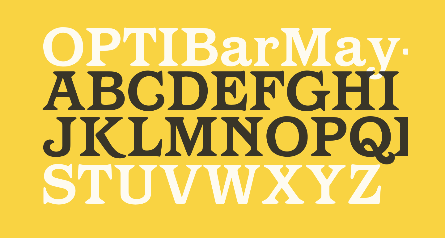 OPTIBarMay-Bold free Font - What Font Is