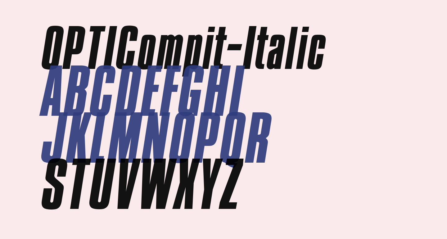 OPTICompit-Italic free Font - What Font Is